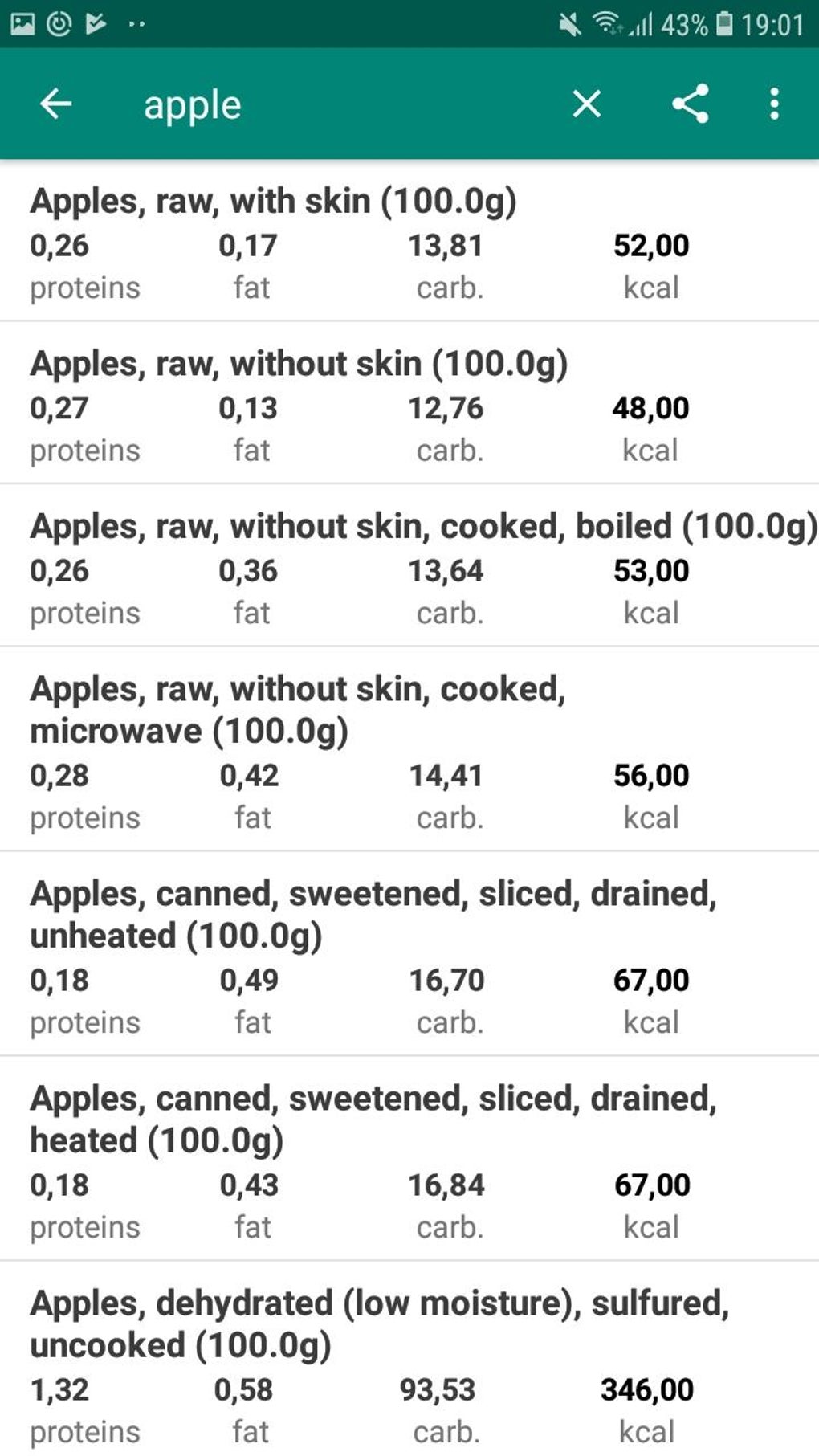 Food Calculator Calories Protein Carbs Fat For Android Download