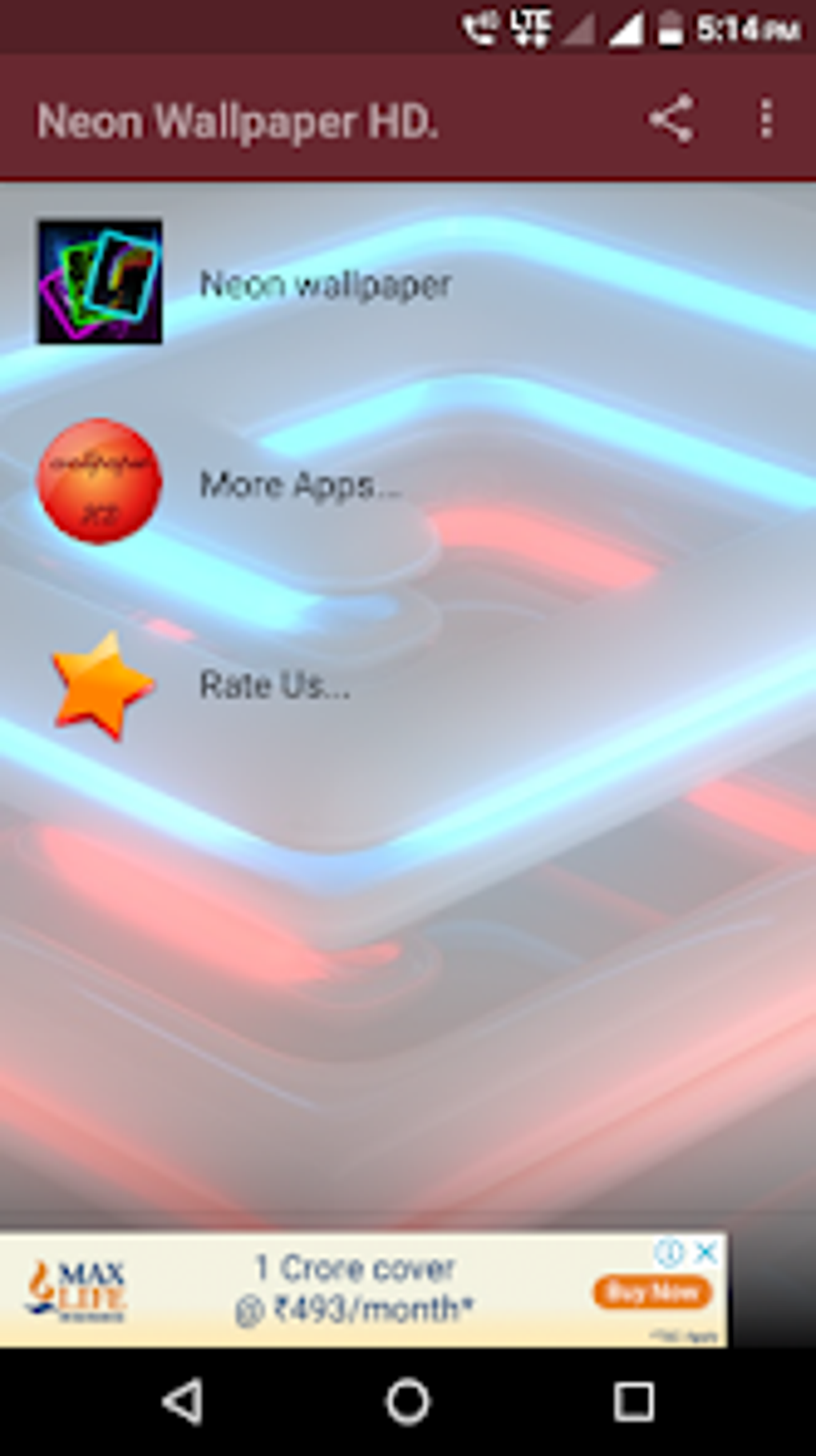 Neon Wallpaper HD pour Android - Télécharger