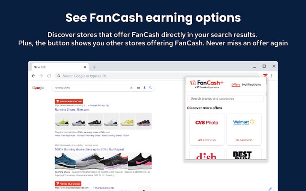 FanCash+® Shopping button para Google Chrome - Extensión Descargar