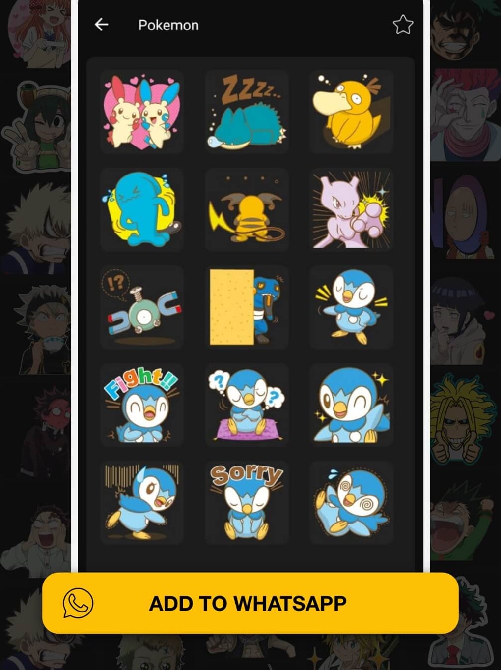 Android 용 Anime stickers for whatsapp - 다운로드