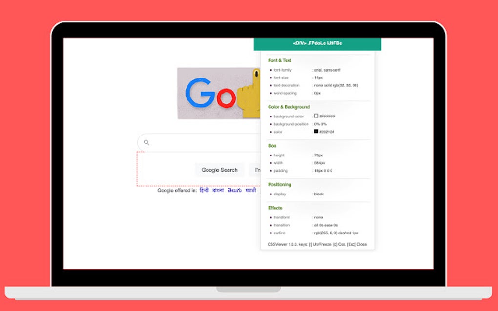 CSSViewer cho Google Chrome - Tiện ích mở rộng Tải về