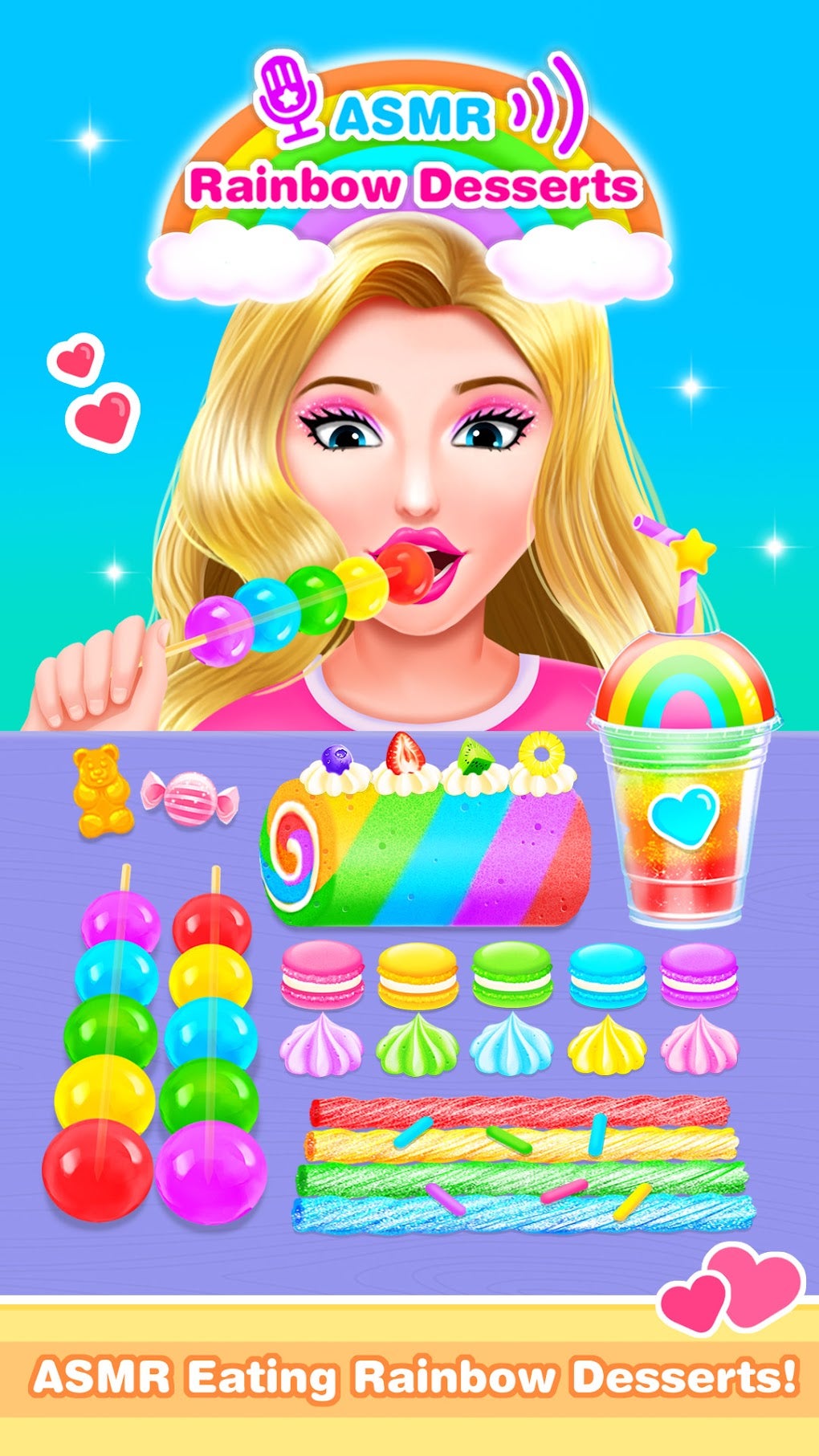 ASMR Rainbow Dessert Maker Fun Games For Girls Android ASMR Rainbow Dessert Maker Fun Games For Girls Android