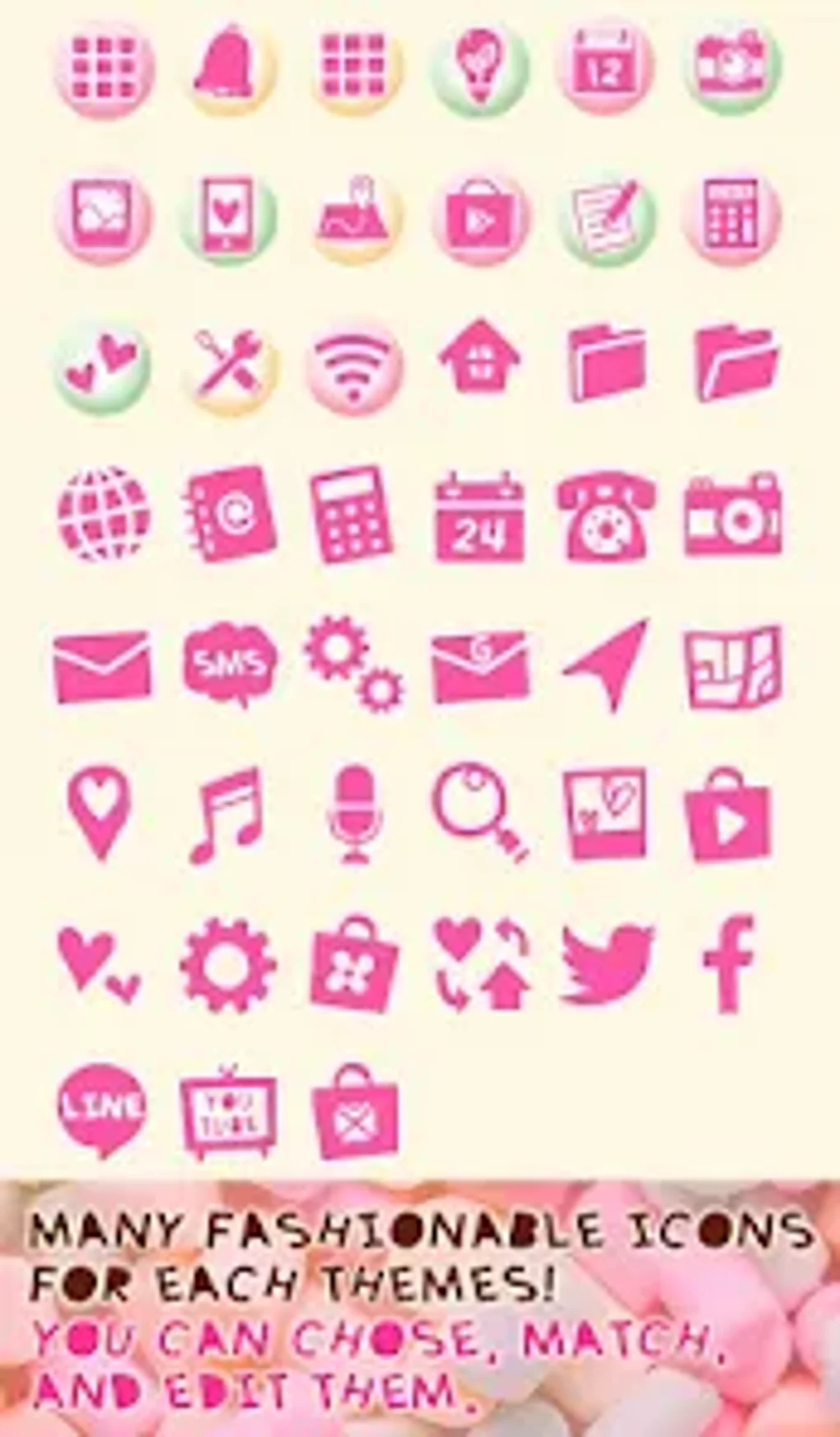 Wallpaper-Pastel Marshmallows- for Android - Download