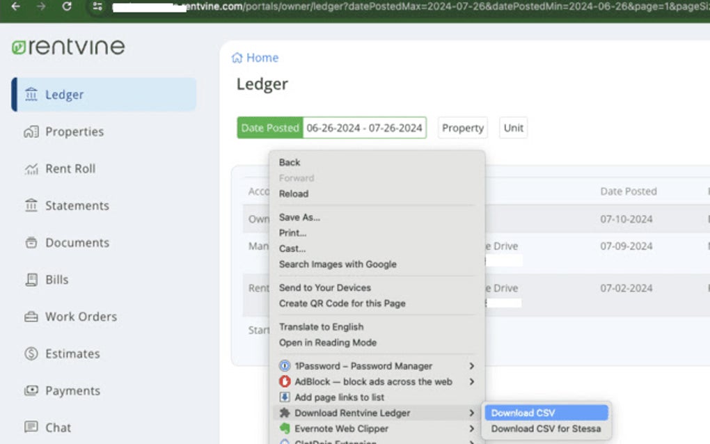Download Rentvine Ledger Google Chrome 용 - 확장 프로그램 다운로드