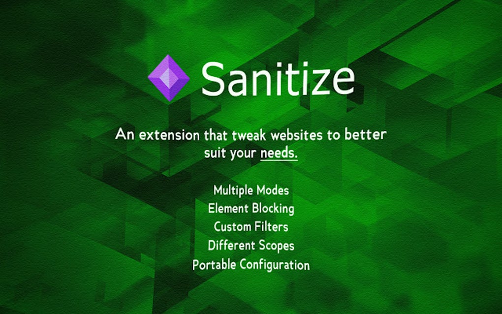 Sanitize para Google Chrome - Extensión Descargar