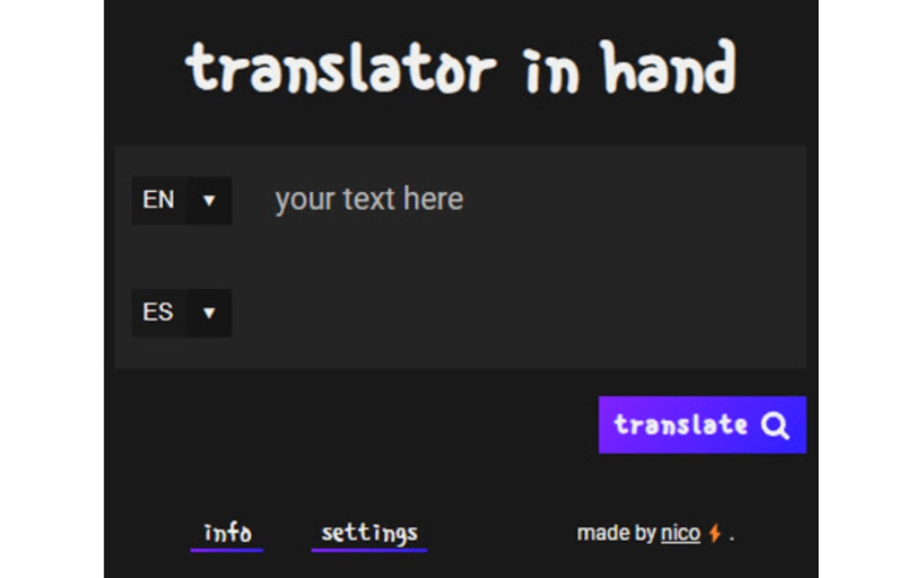 Translator in Hand สำหรับ Google Chrome - ส่วนขยาย ดาวน์โหลด