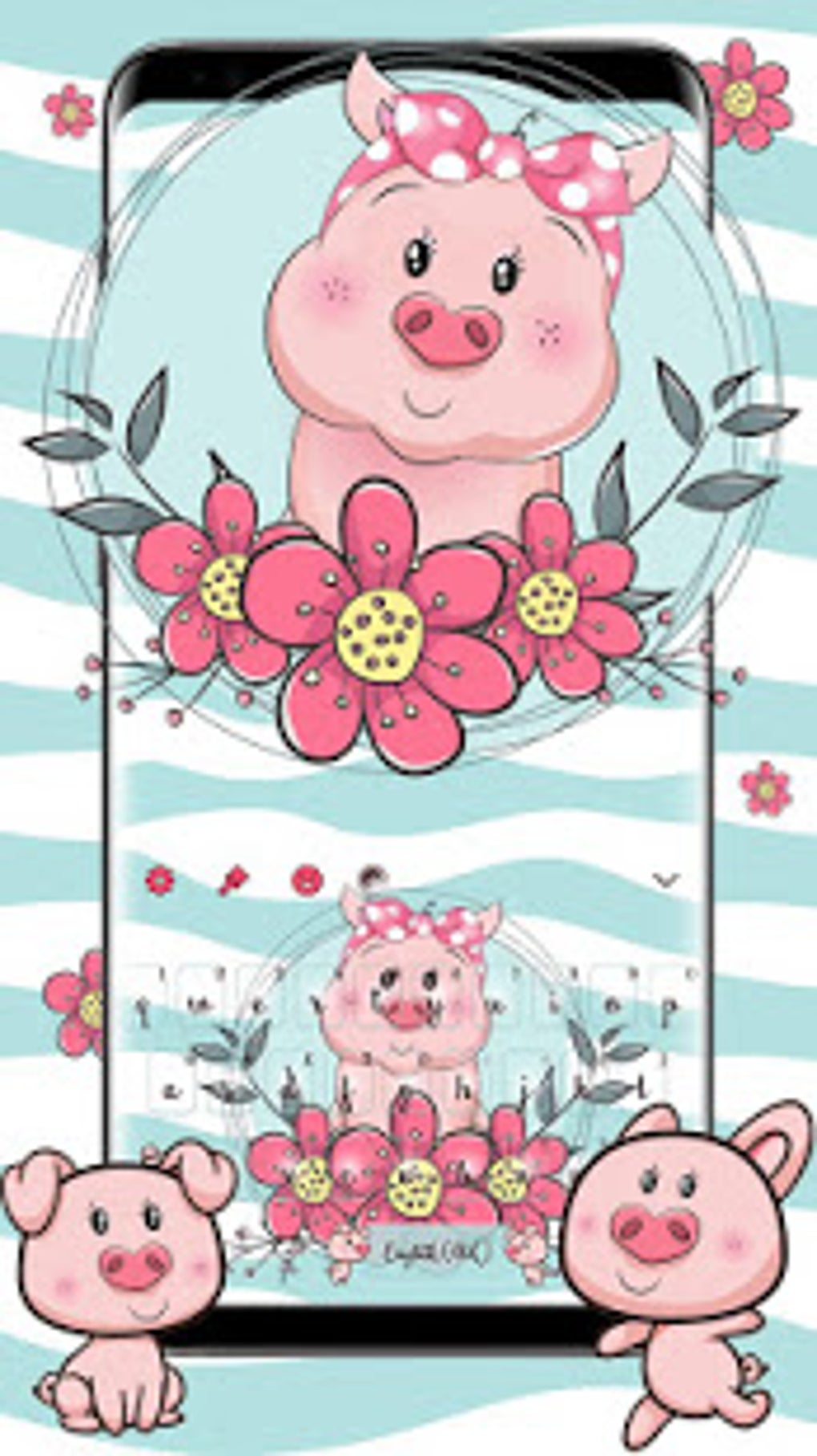 Live Cute Pink Pig Keyboard Theme para Android - Descargar