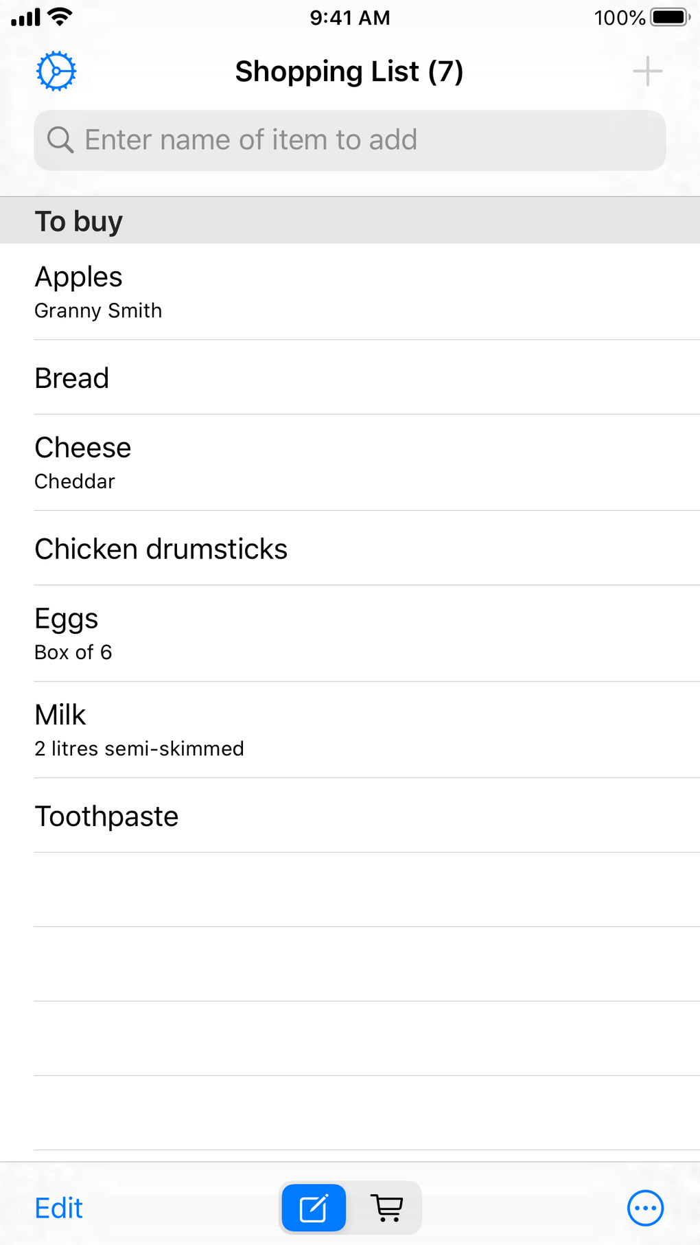 Easy Shopping List para iPhone - Descargar
