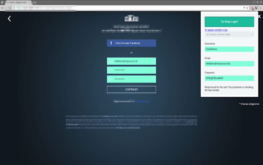 Ninja Account for Google Chrome - Extension Download