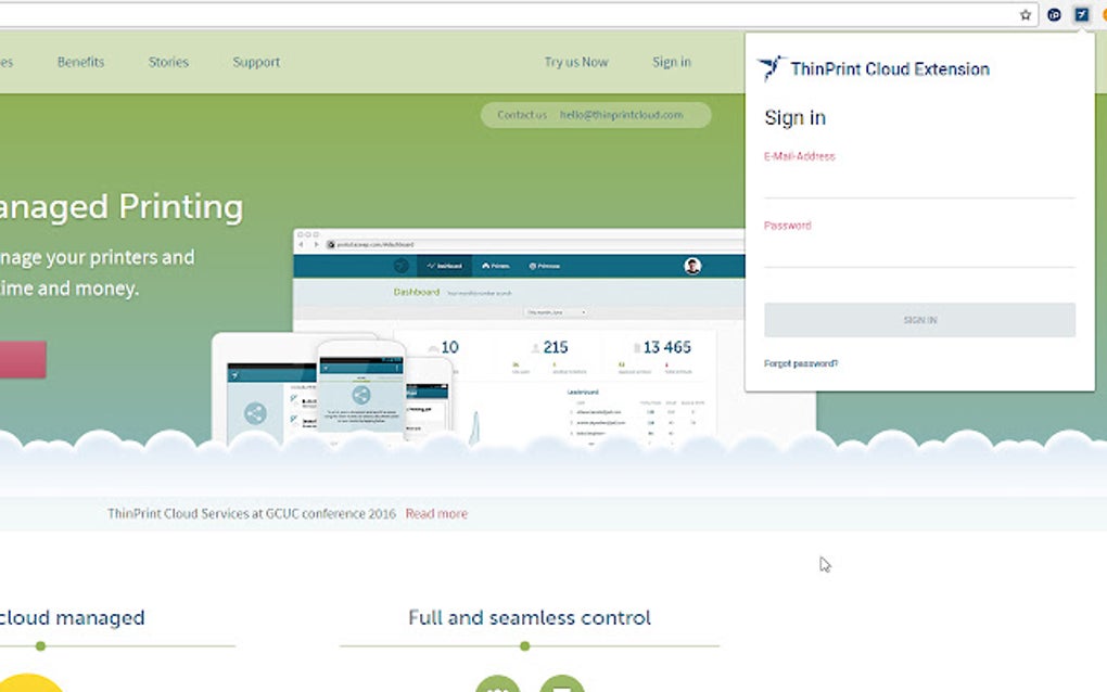 ThinPrint Cloud Extension for Google Chrome - Extension Download