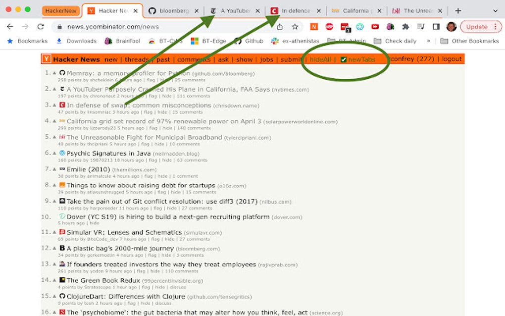 HackerNew para Google Chrome - Extensão Download