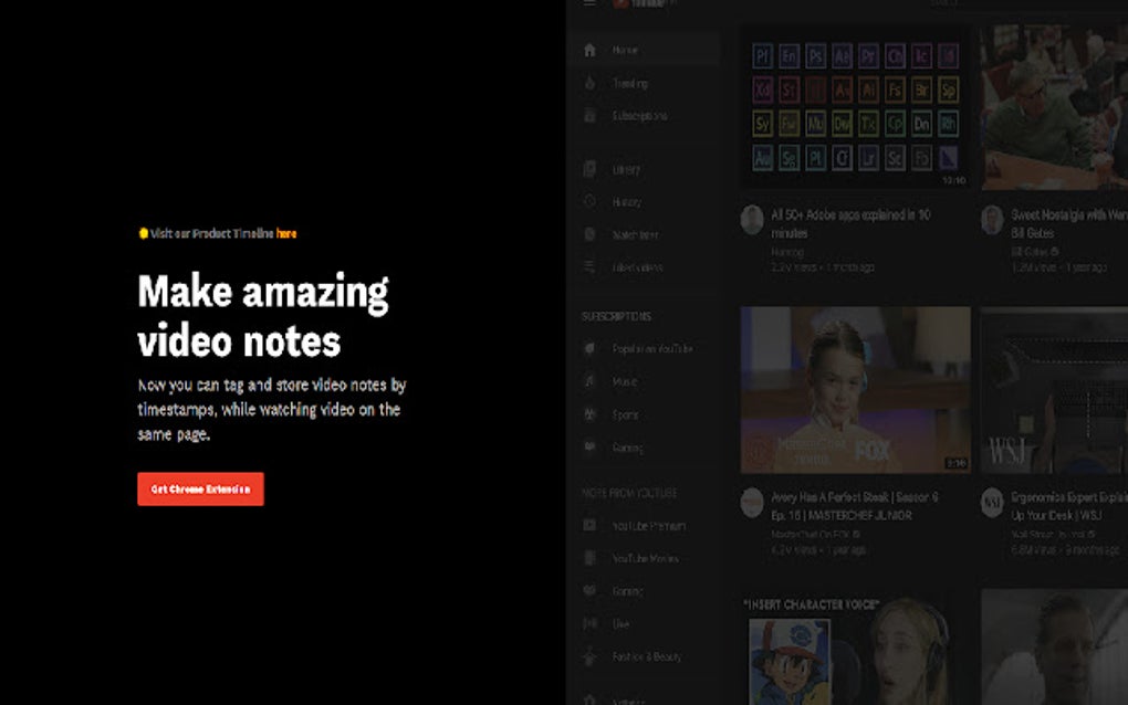 Transnote - Video Notes for YouTube for Google Chrome - Extension Download