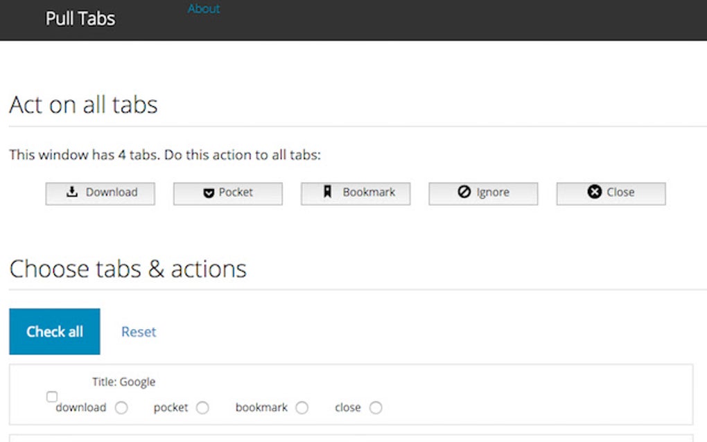 Pull Tabs Google Chrome 용 - 확장 프로그램 다운로드
