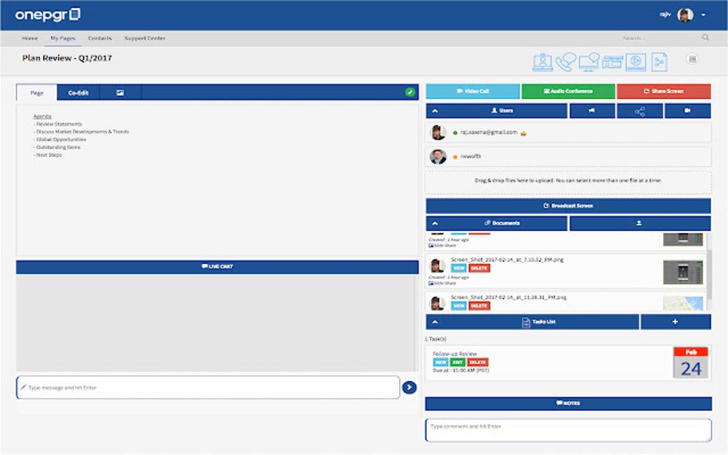 OnePgr Screen Sharing สำหรับ Google Chrome - ส่วนขยาย ดาวน์โหลด