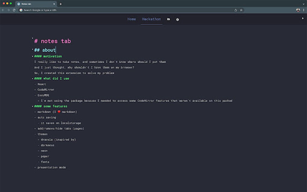 Notes Tab para Google Chrome - Extensión Descargar