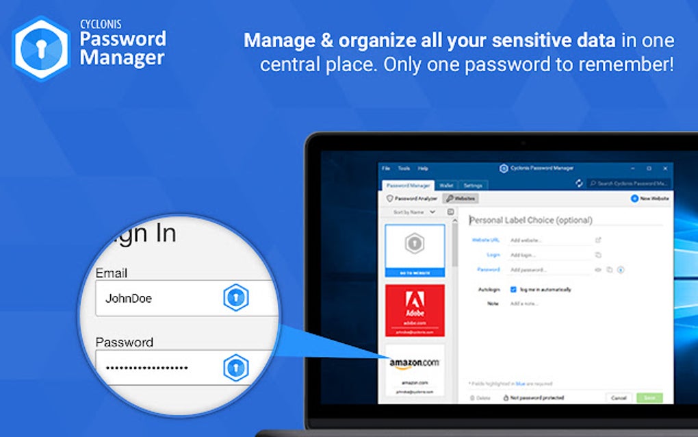 Cyclonis Password Manager for Google Chrome - Extension Download