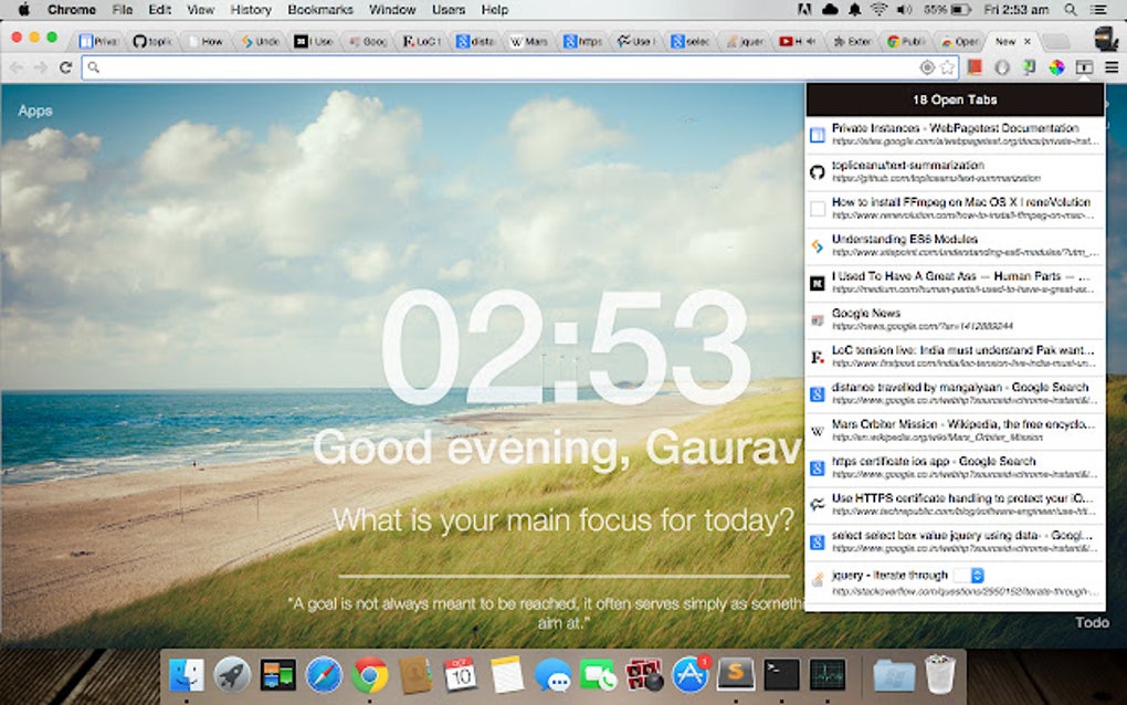 Open Tabs para Google Chrome - Extensión Descargar
