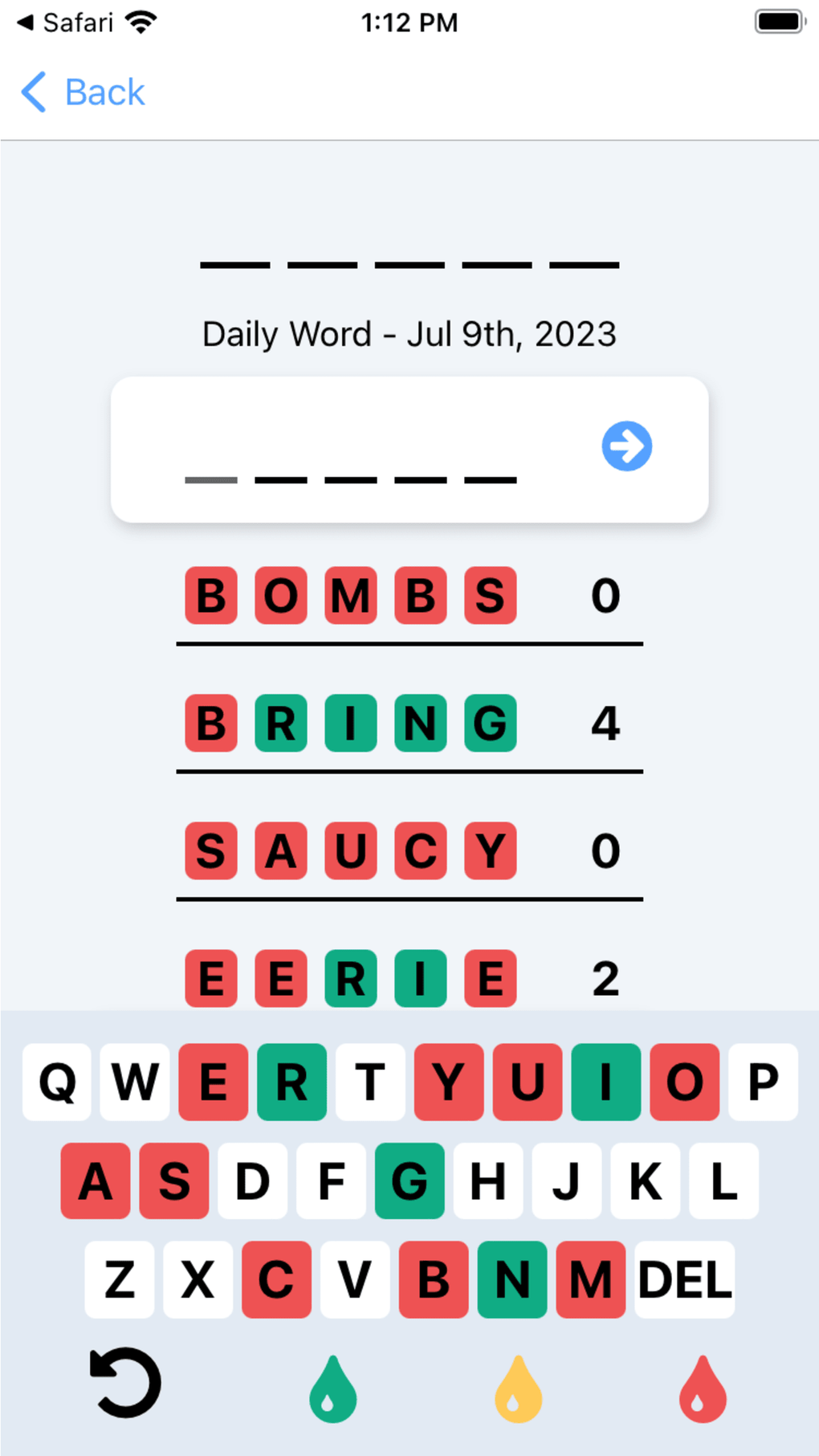 Jotto for iPhone - Download