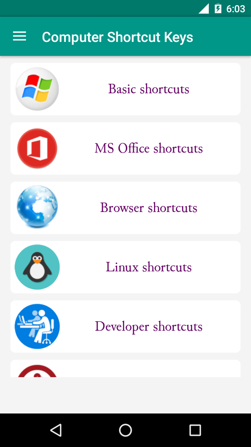 Computer Shortcut Keys For Android Download
