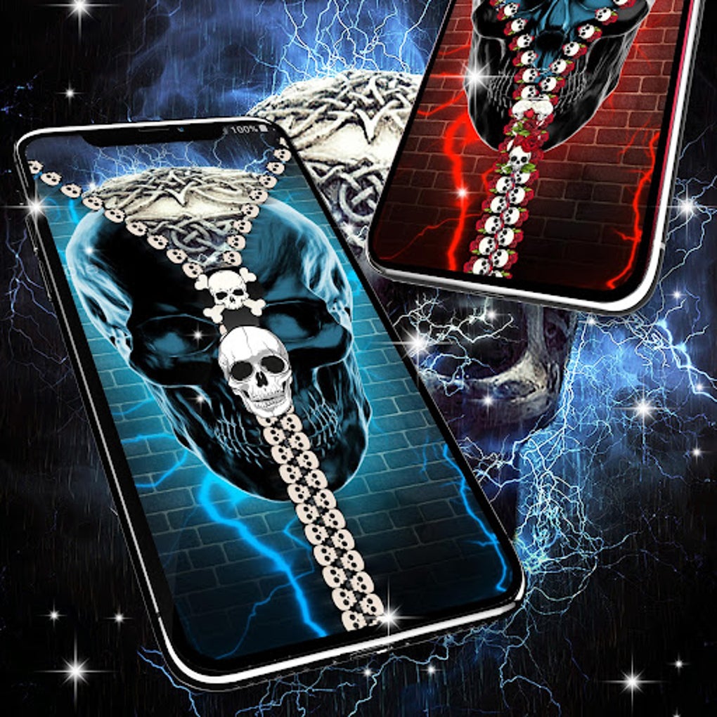 Skull lock screen zipper APK for Android - Download