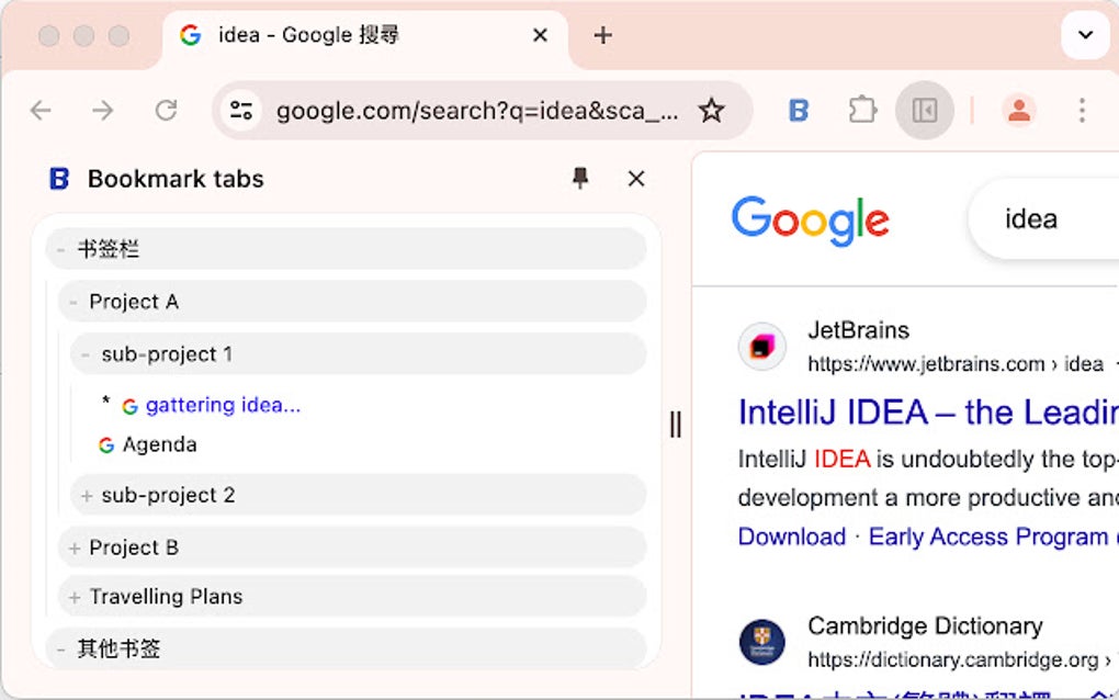 Bookmark tabs para Google Chrome - Extensión Descargar