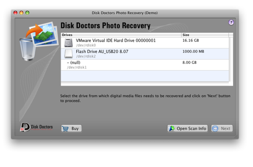 Disk Doctors Photo Recovery pour Mac - Télécharger