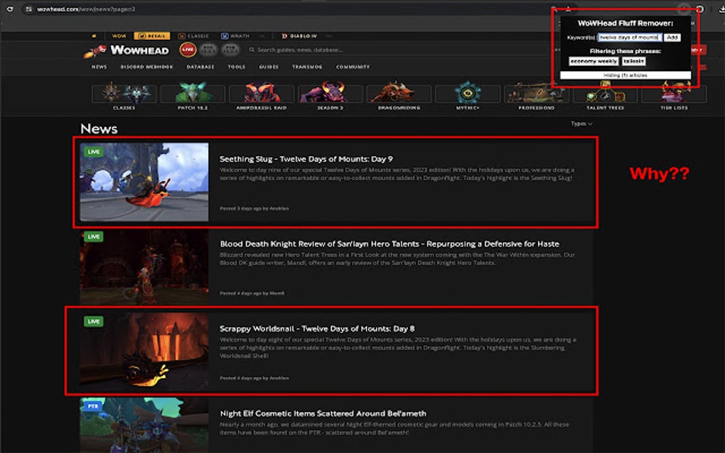 WoWHead Fluff Remover for Google Chrome - Extension Download WoWHead Fluff Remover for Google Chrome - Extension Download