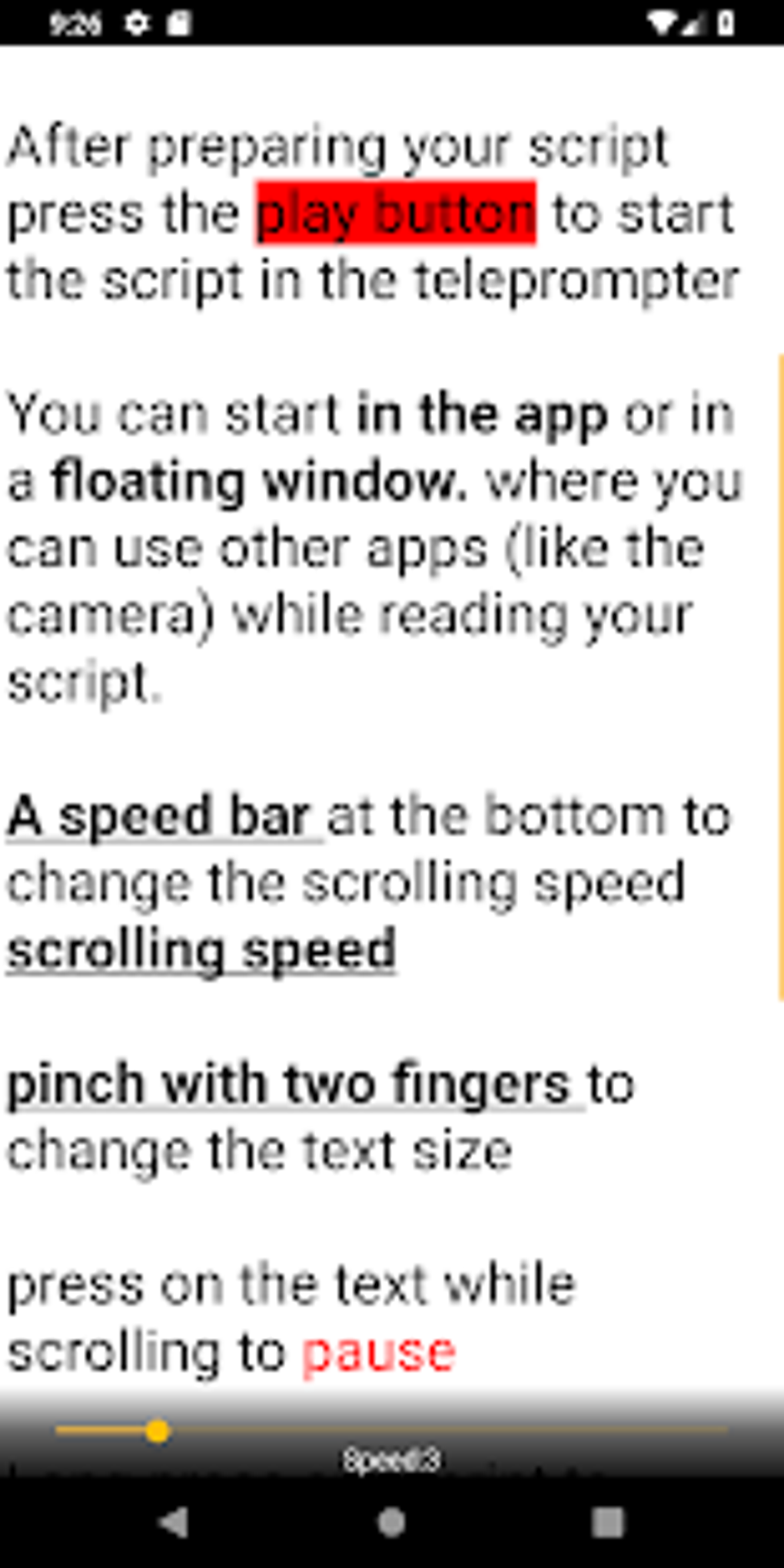 Nano Teleprompter para Android - Descargar