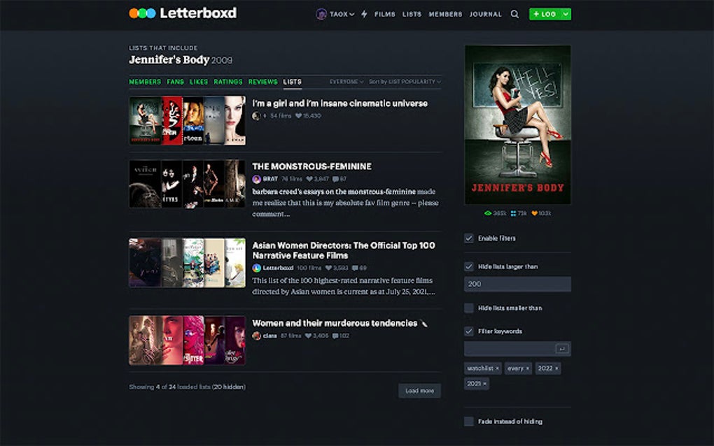 Letterboxd Film List Filters for Google Chrome - Extension Download