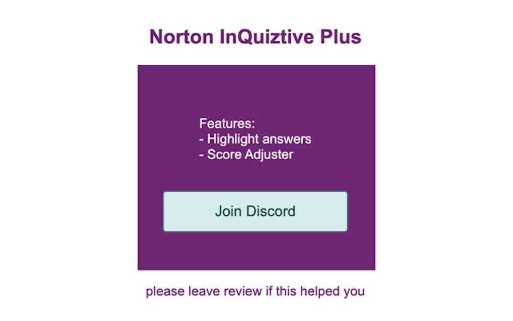 Norton InQuizitive Plus Google Chrome 용 - 확장 프로그램 다운로드