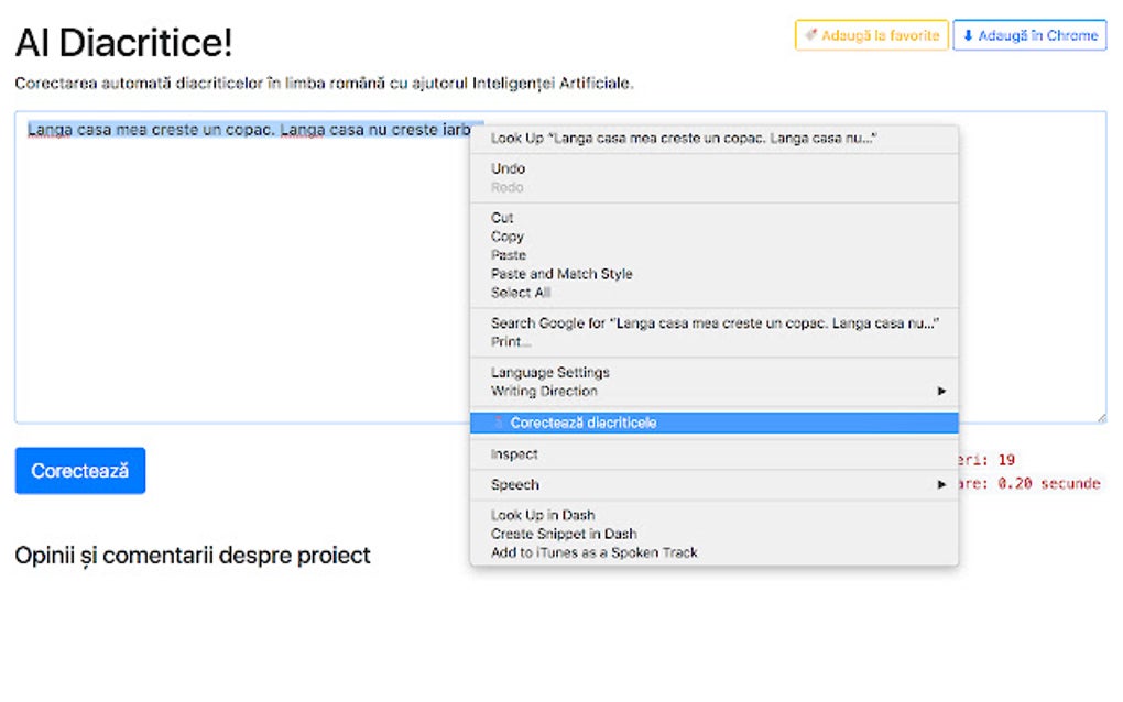 diacritice.ai for Google Chrome - Extension Download