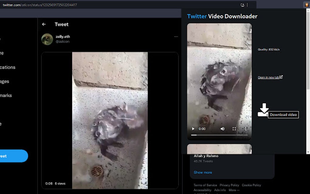 Twitter Video Downloader pour Google Chrome - Extension Télécharger