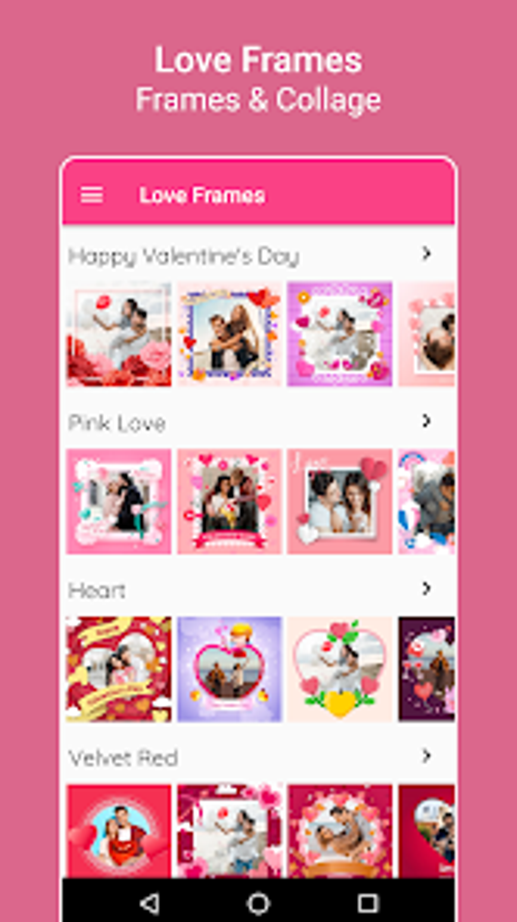 Valentines Love Photo Frames for Android - Download