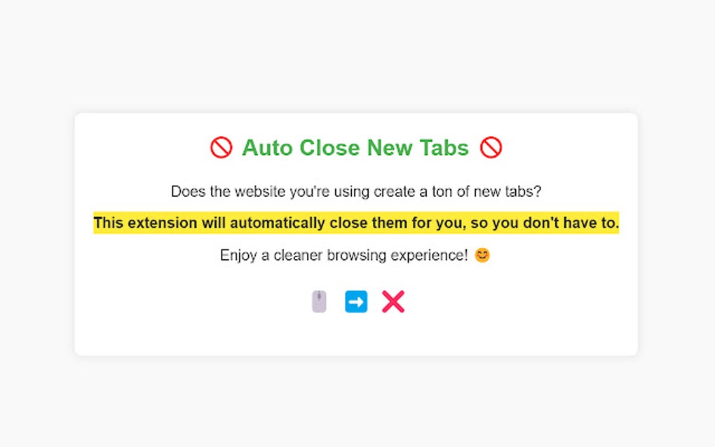 Auto Close New Tabs Google Chrome 용 - 확장 프로그램 다운로드
