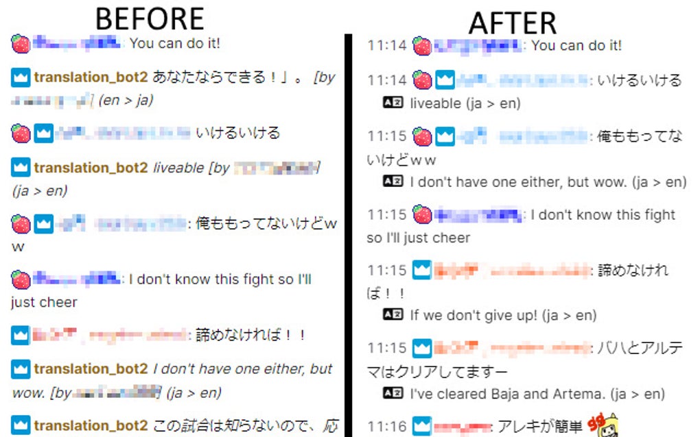 Twitch translation bot beautifier para Google Chrome - Extensión Descargar