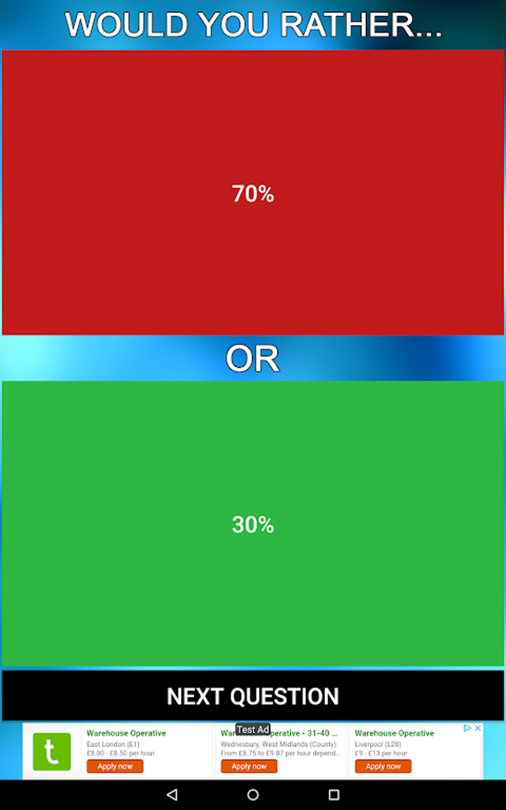 Would You Rather? APK pour Android - Télécharger