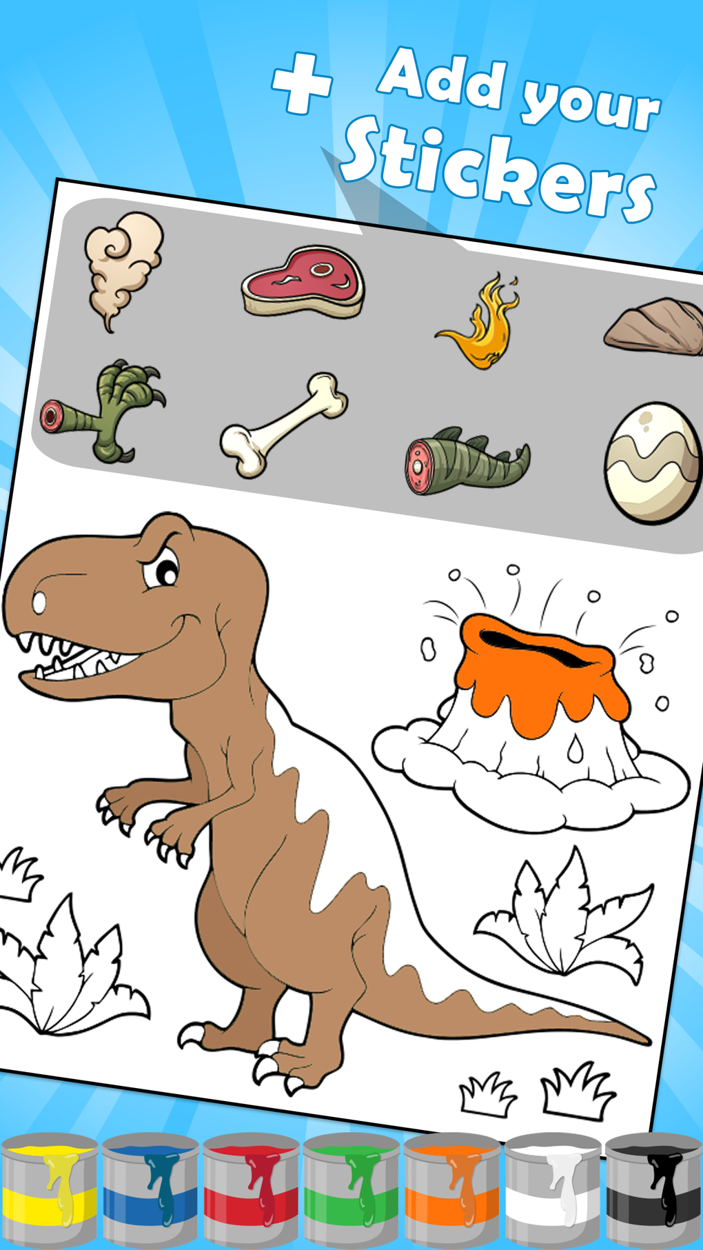 Dinosaurs world Coloring Book for iPhone - Download