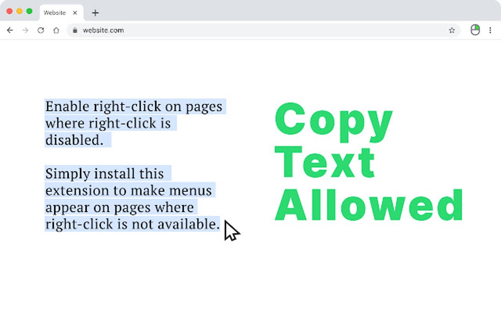 Enable Right Click for Google Chrome - Extension Download