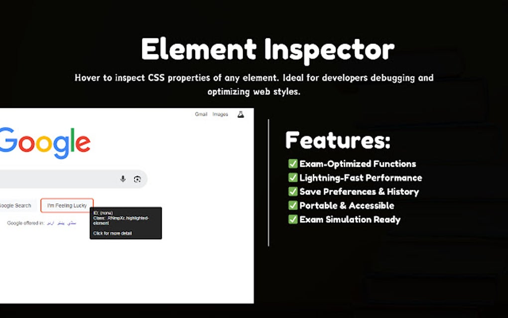Element Inspector Google Chrome 용 - 확장 프로그램 다운로드