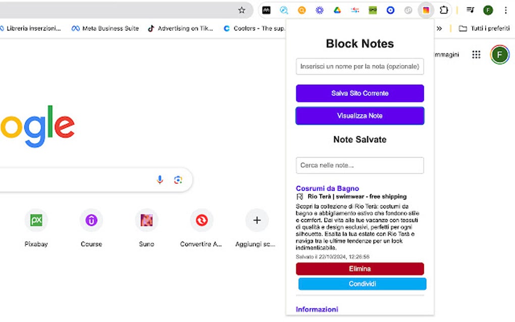 Block Notes for Google Chrome - Extension Download