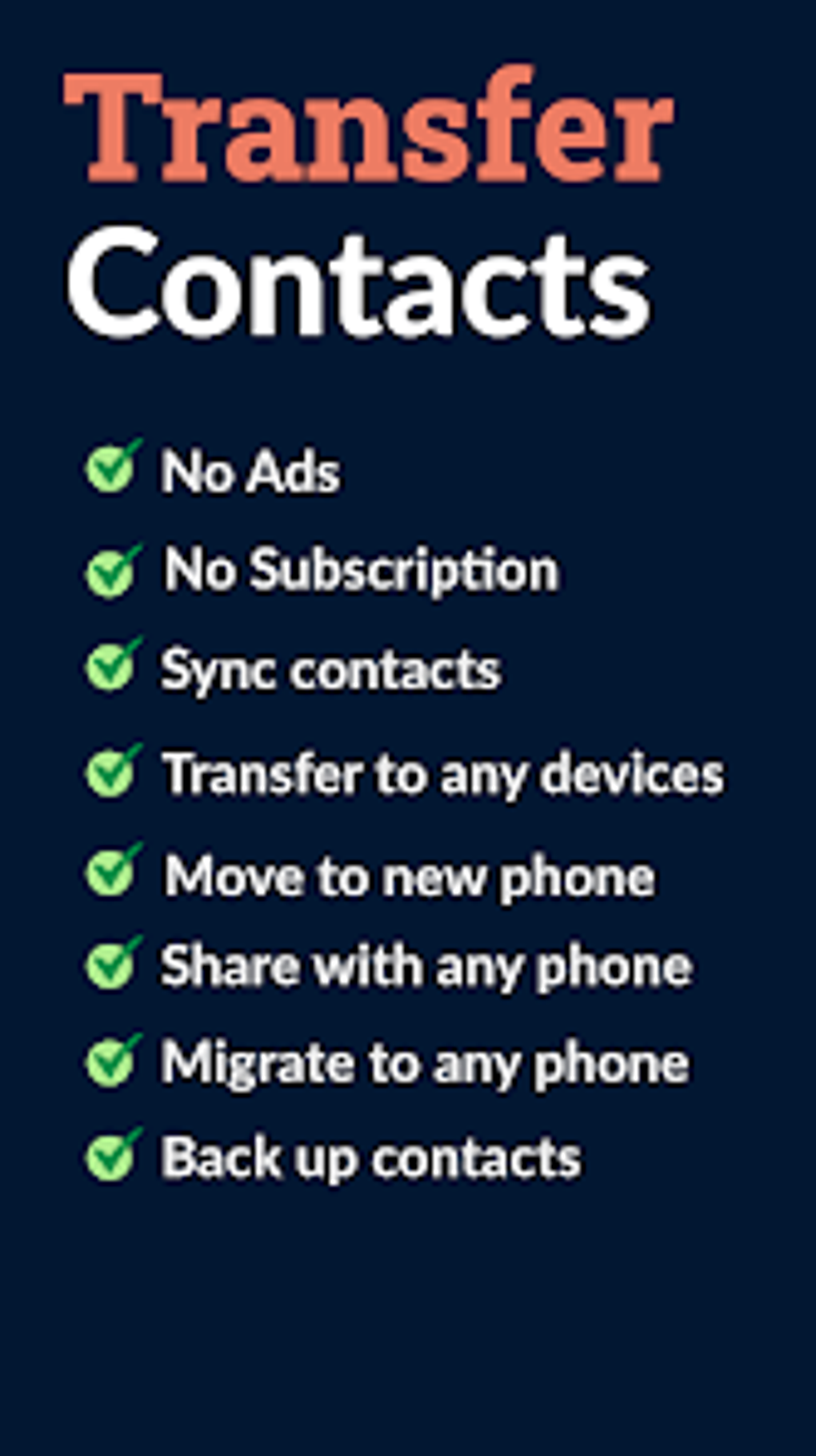 Contacts Backup - Copy My Data for Android - Download