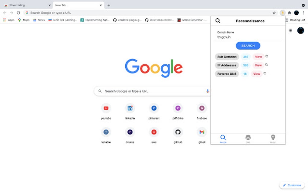 Turbo Recon for Google Chrome - Extension Download