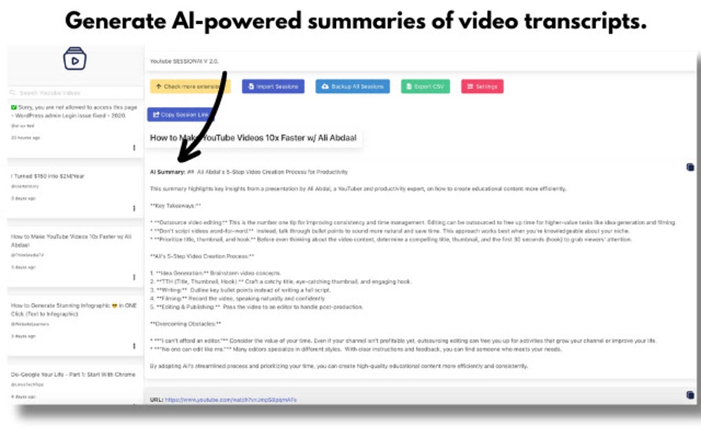 Youtube transcript summary with Gemini para Google Chrome - Extensión Descargar