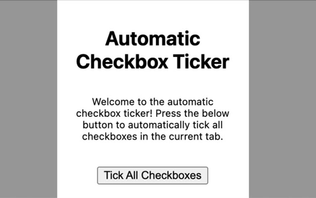 Tick all checkboxes Google Chrome 용 - 확장 프로그램 다운로드