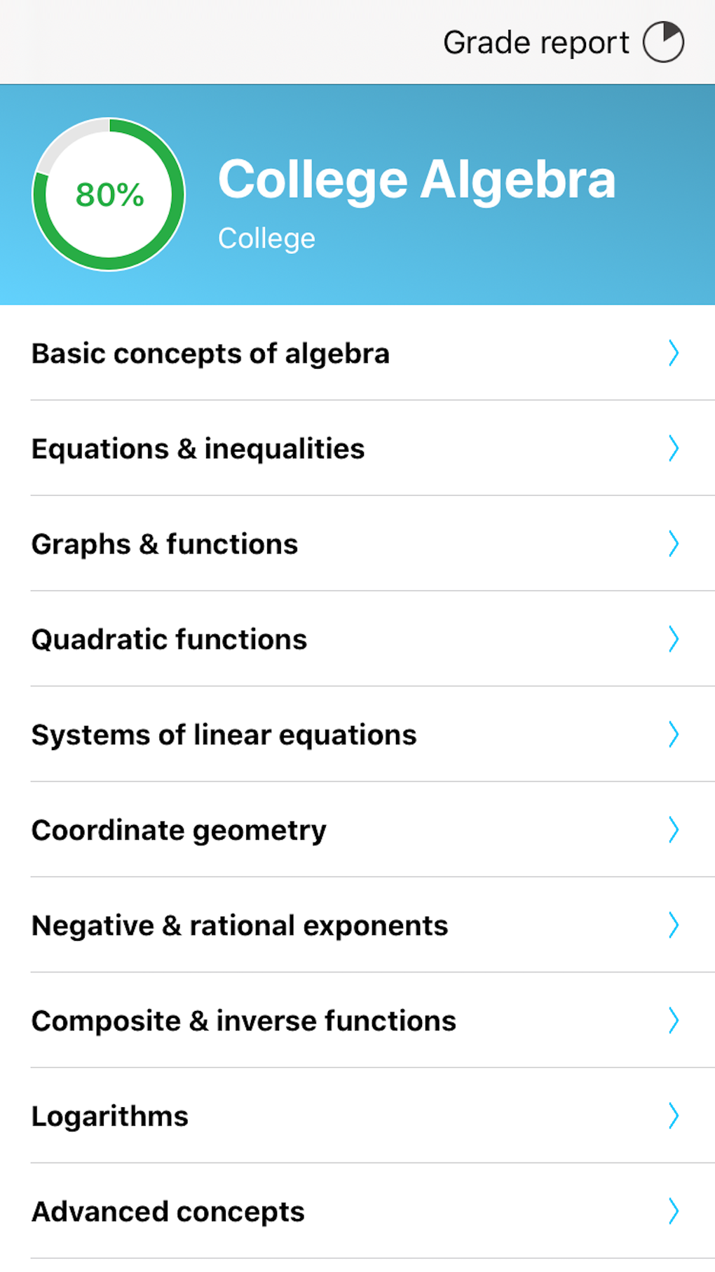 College Algebra para iPhone - Descargar