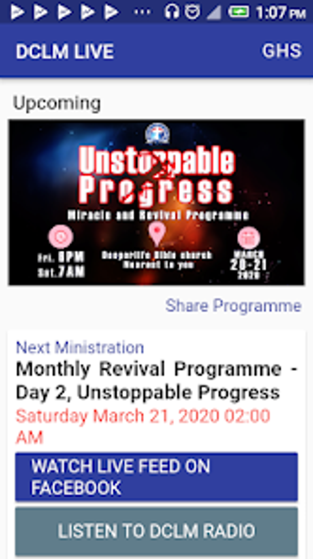 DCLM Live GHS para Android - Descargar