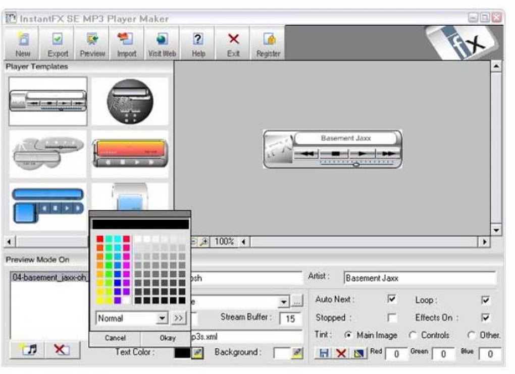 InstantFX SE MP3 Player Maker - Descargar