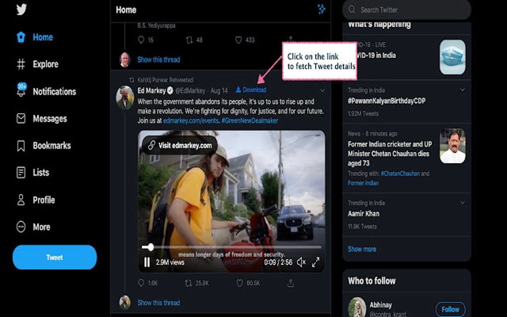 Twitter based video/gif downloader | getTweet para Google Chrome ...