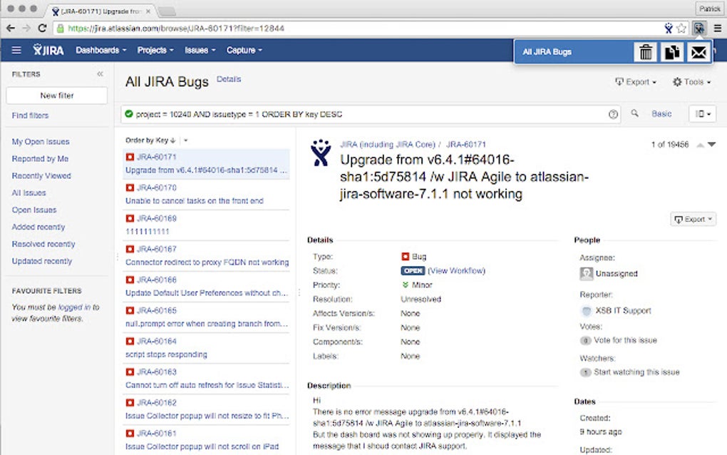 JIRA FilterXport for Google Chrome - Extension Download
