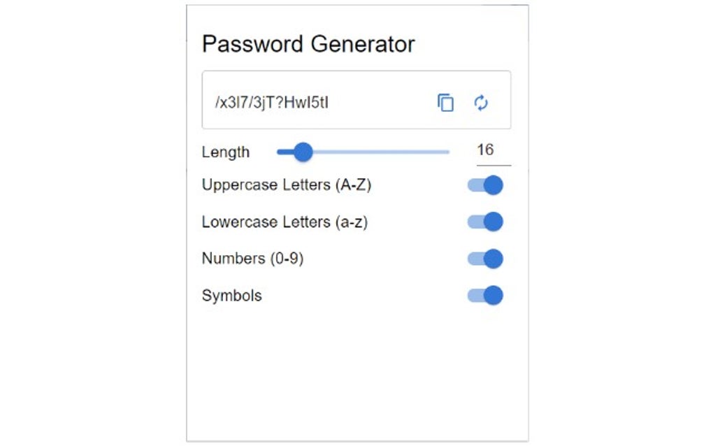 Password Generator para Google Chrome - Extensión Descargar